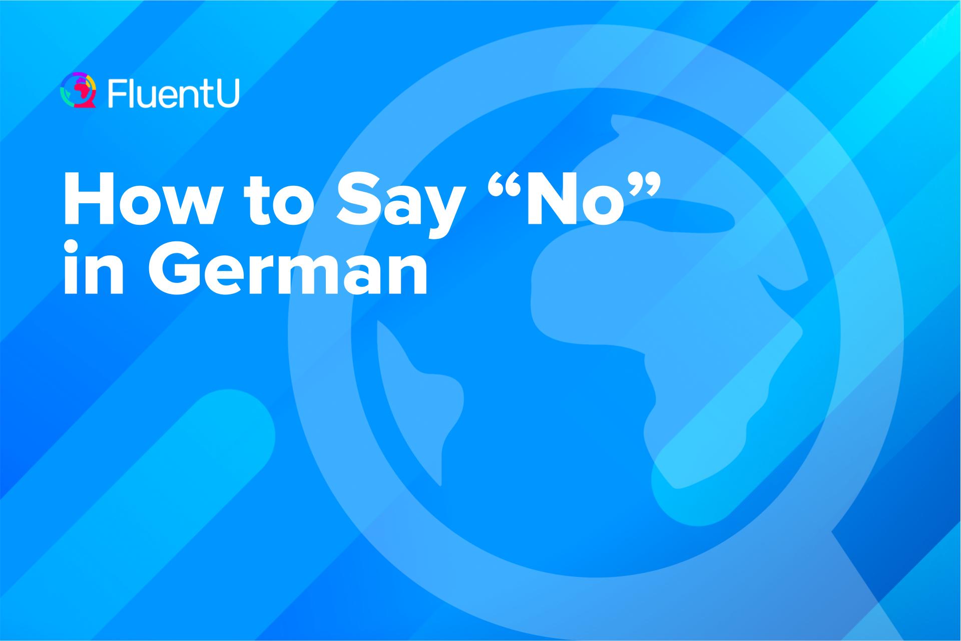 How to Say “No” in German | FluentU